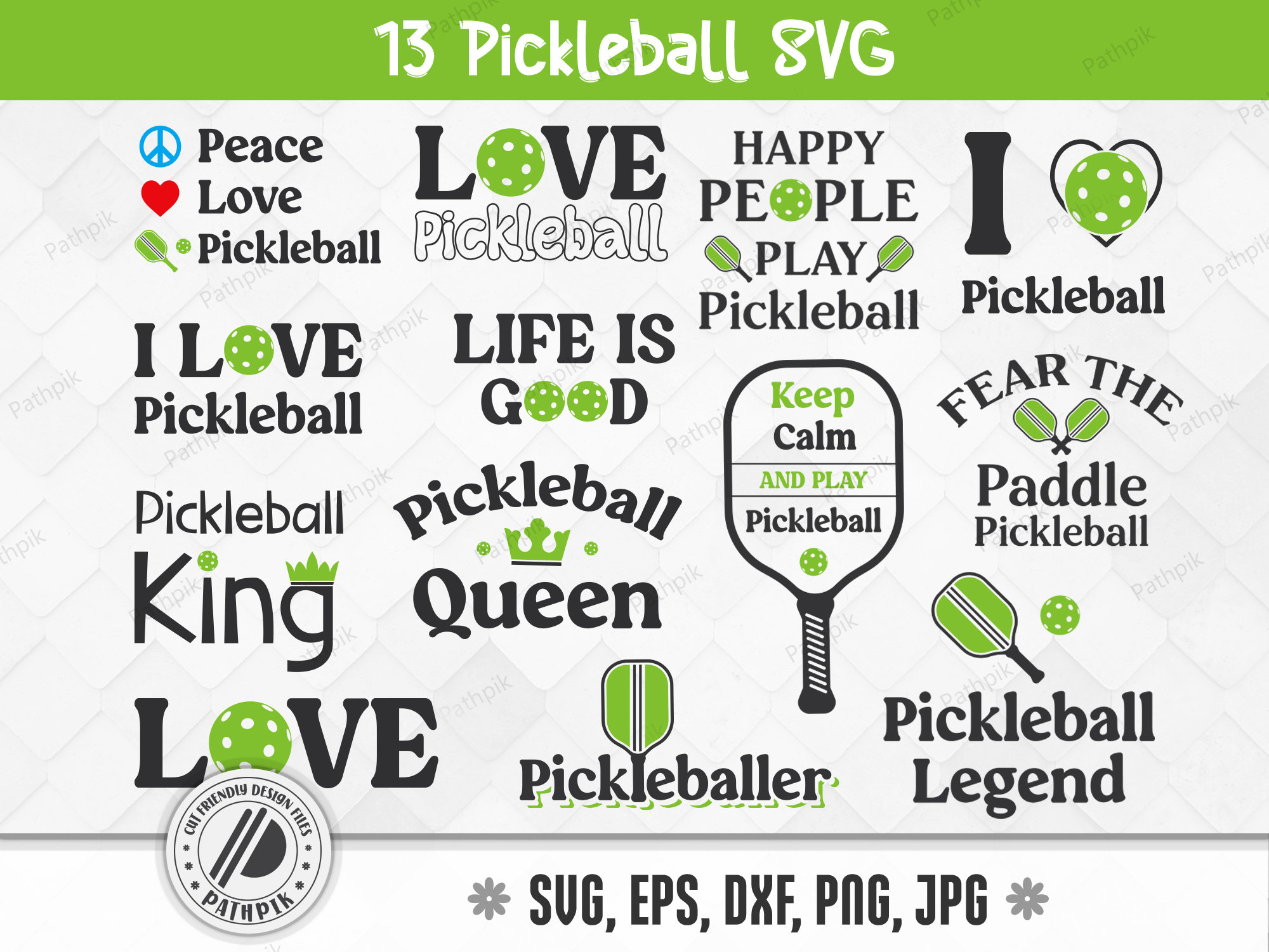 Pickleball SVG Bundle, Pickleball SVG, Pickleball Cricut Files, Cut ...