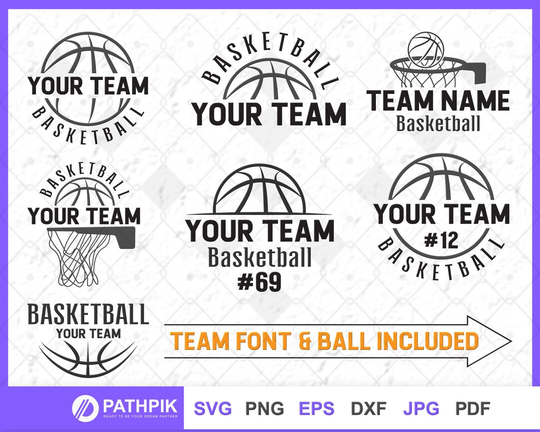 Basketball Custom Logo SVG, Basketball Team Shirt Design, Cut Files for ...