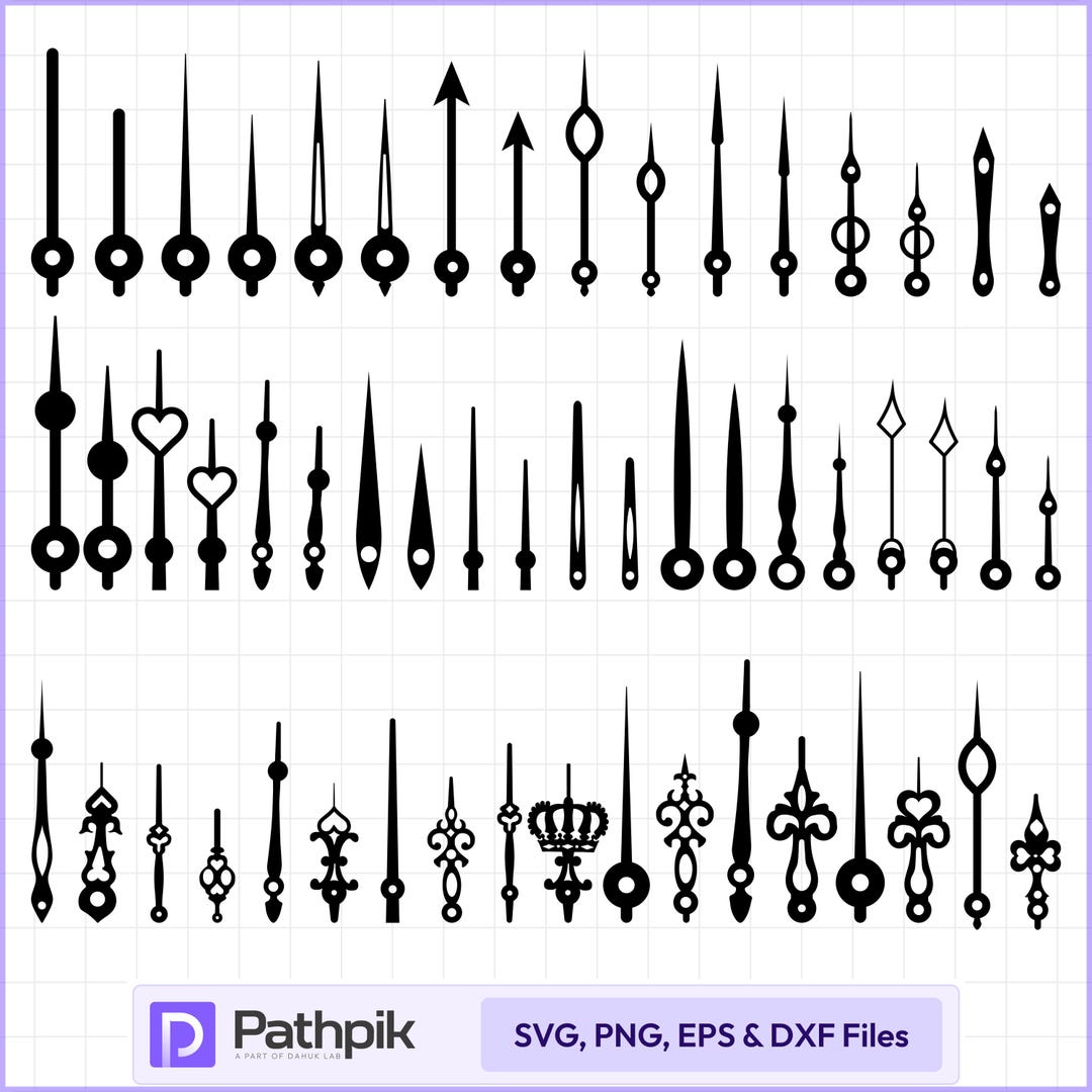Clock Hands SVG File, Clock Hands Vector, Silhouette, Cricut File - Etsy