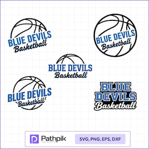 Blue Devils Basketball SVG Bundle, Team Logos (svg, Png, Eps, Dxf) - Etsy