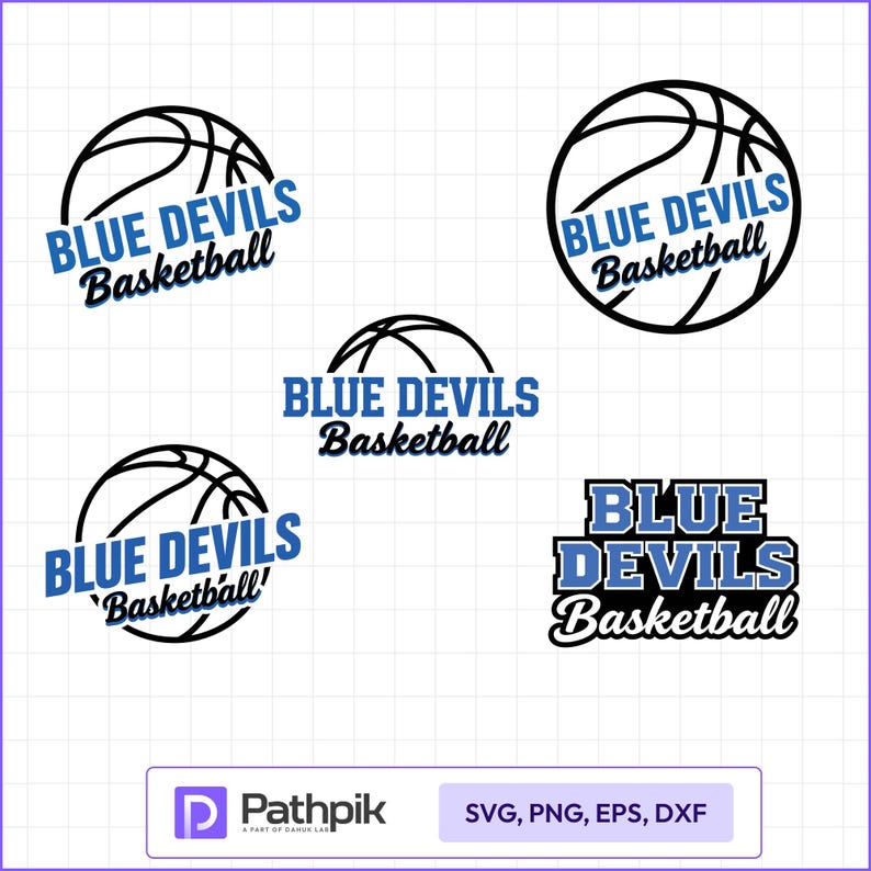 Blue Devils Basketball SVG Bundle, Team Logos (svg, Png, Eps, Dxf) - Etsy