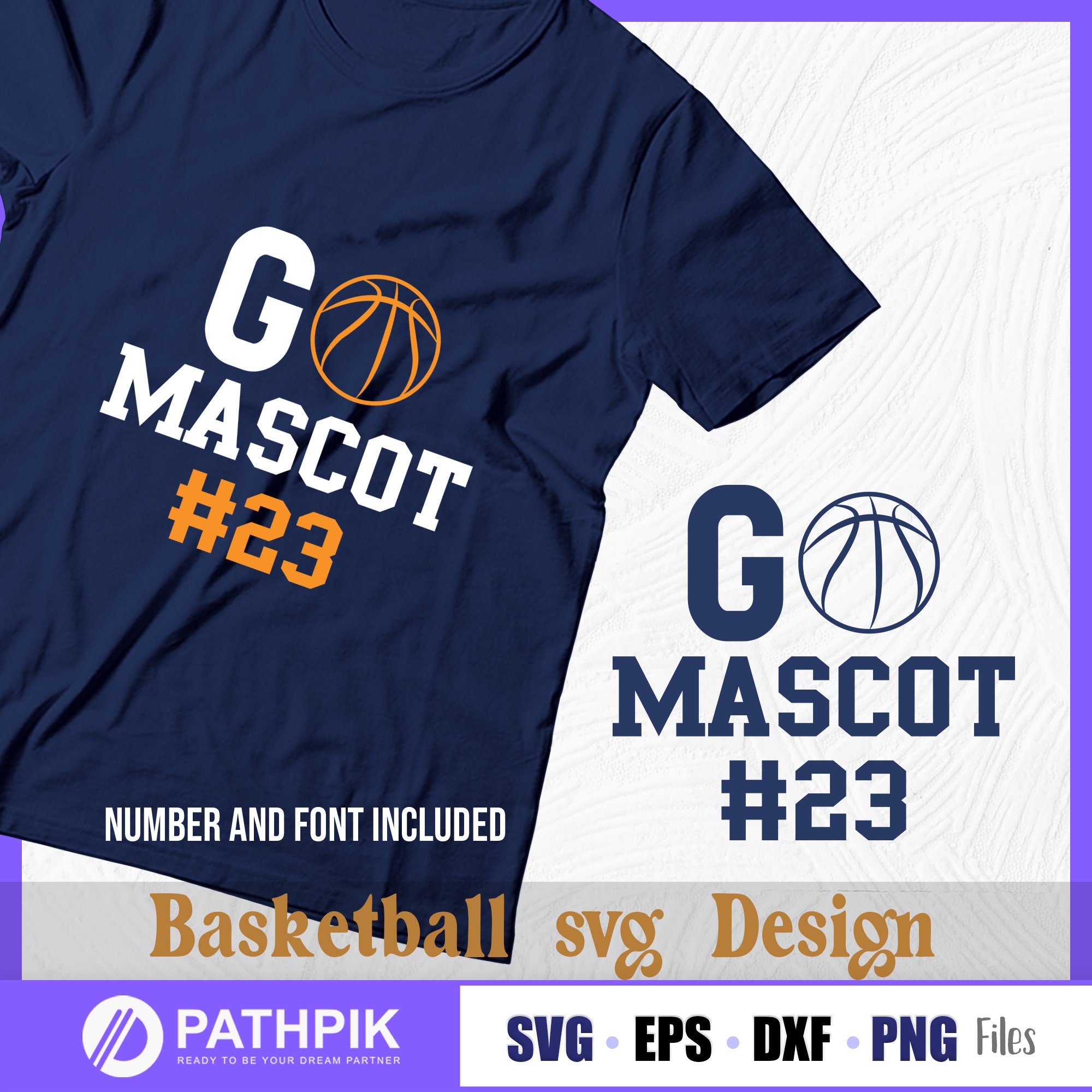 Go Mascot SVG Basketball Team Shirt Design Basketball Gift - Etsy