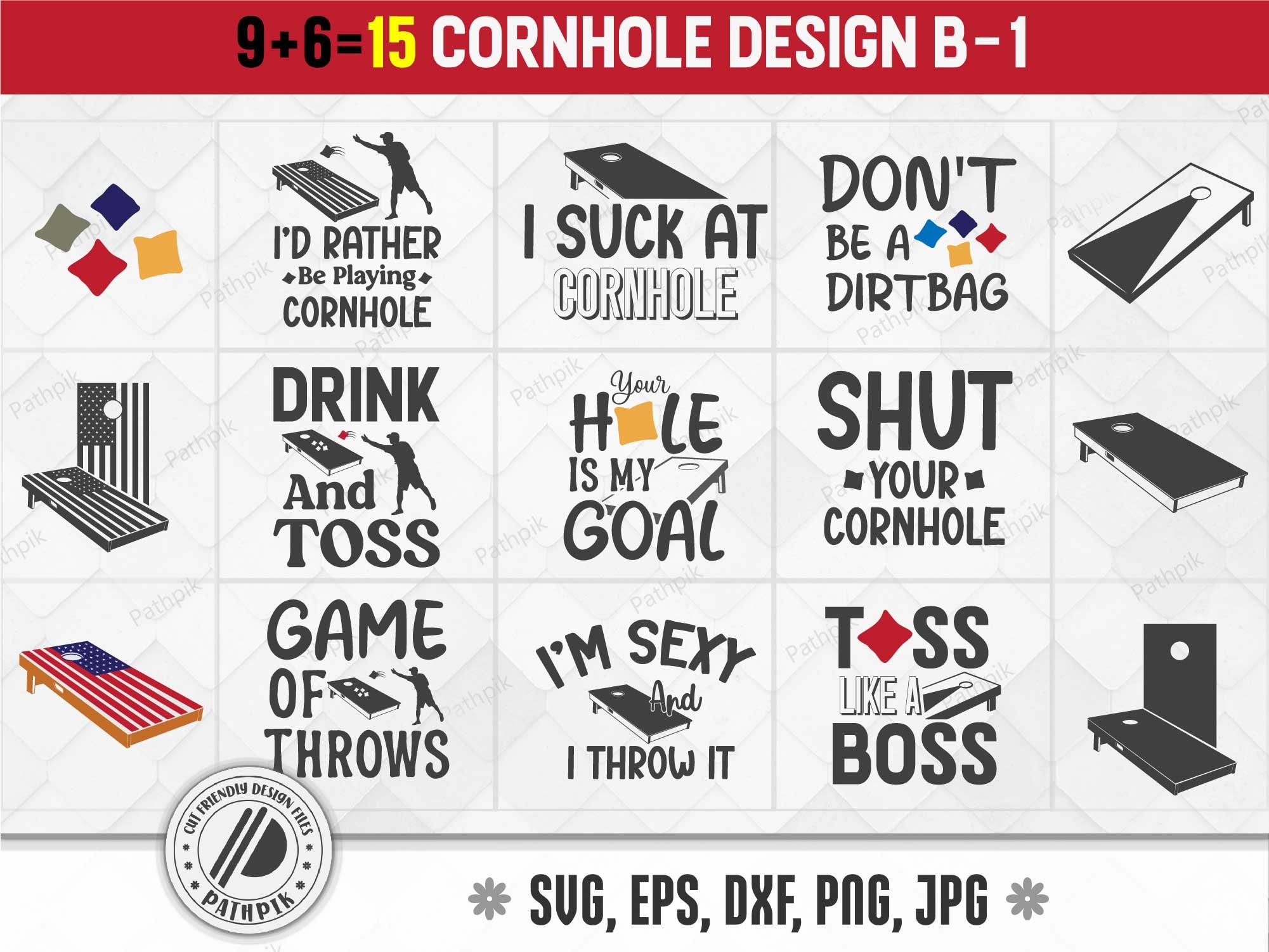 Cornhole SVG Cut Files for Your Crafting Work - Etsy Canada