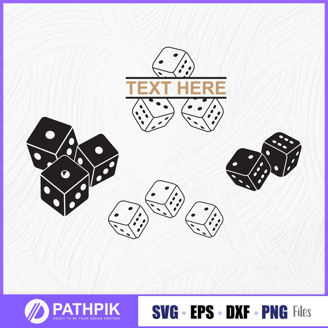 Bunco Dice Monogram Frame Design, Bunco Dice Custom Design, Bunco ...