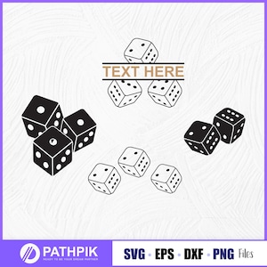 Bunco Dice Monogram Frame Design, Bunco Dice Custom Design, Bunco ...