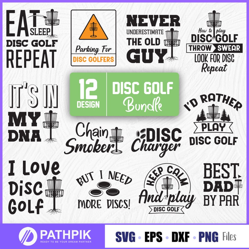 Disc Golf SVG Bundle, Disk Golfer SVG, Frisbee SVG, Disc Golf T Shirt ...