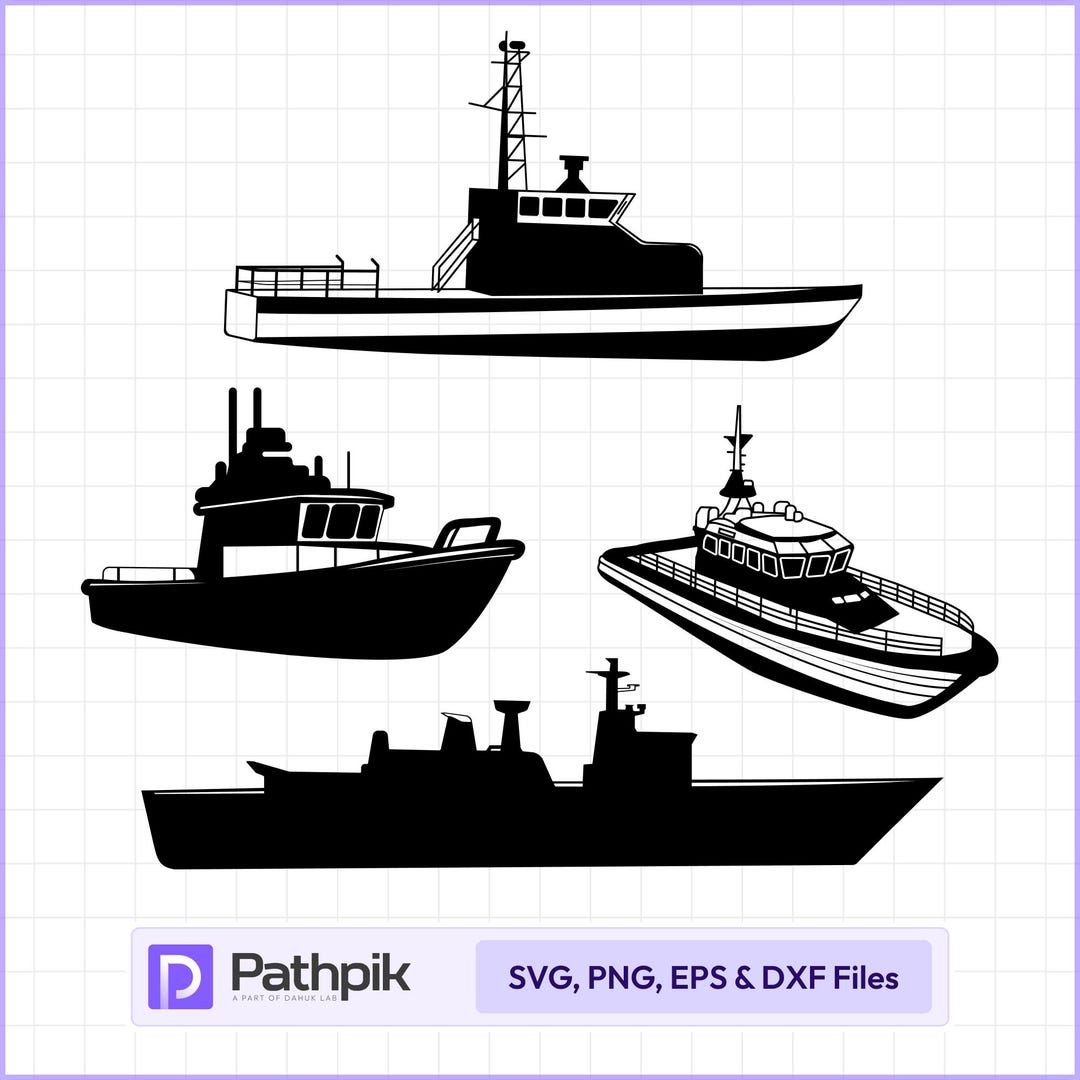 Coast Guard Boat SVG Files, Coast Guard Boat Vector Silhouette - Etsy