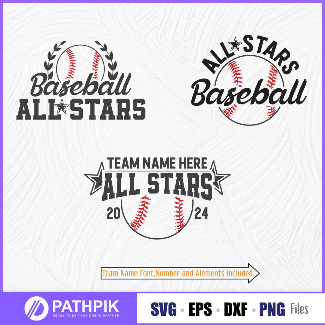 All Stars SVG, Softball SVG, Baseball SVG, Softball Team, Baseball Team ...