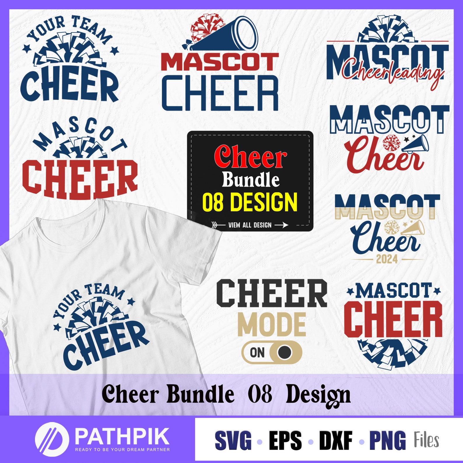 Cheer Bundle Svg Design, Cheerleader Bundle, Cheerleading T Shirt ...