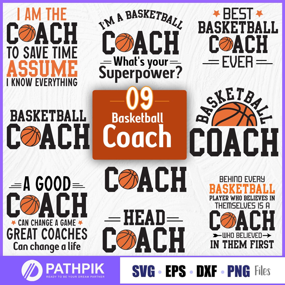Basketball Coach SVG Bundle, Basketball Saying SVG, Basketball Cut ...