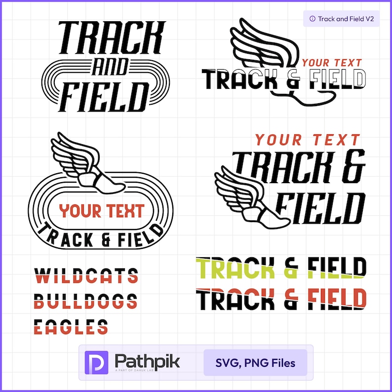 Track and Field SVG, Team Mascot Logo Runner School Mascot Track and ...
