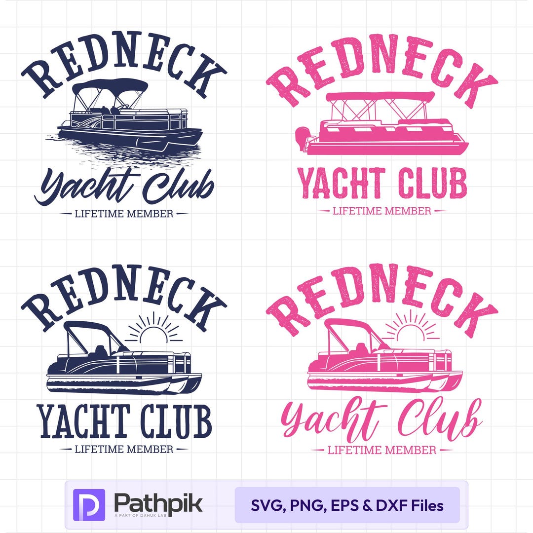 Redneck Yacht Club SVG, Pontoon Boat Clipart (digital Files) - Etsy