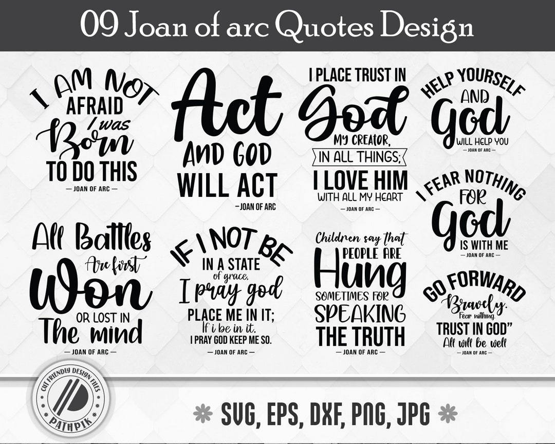 Joan of Arc SVG, Religious SVG Cut Files for Your Crafting Work - Etsy