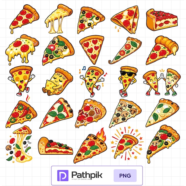 Cute Pizza Designs - Etsy UK