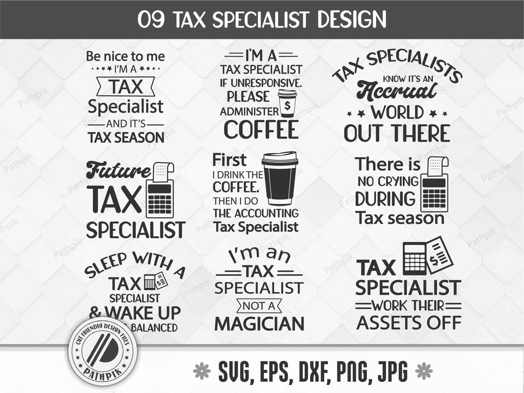 Tax Specialist SVG Cut Files for Your Crafting Work - Etsy