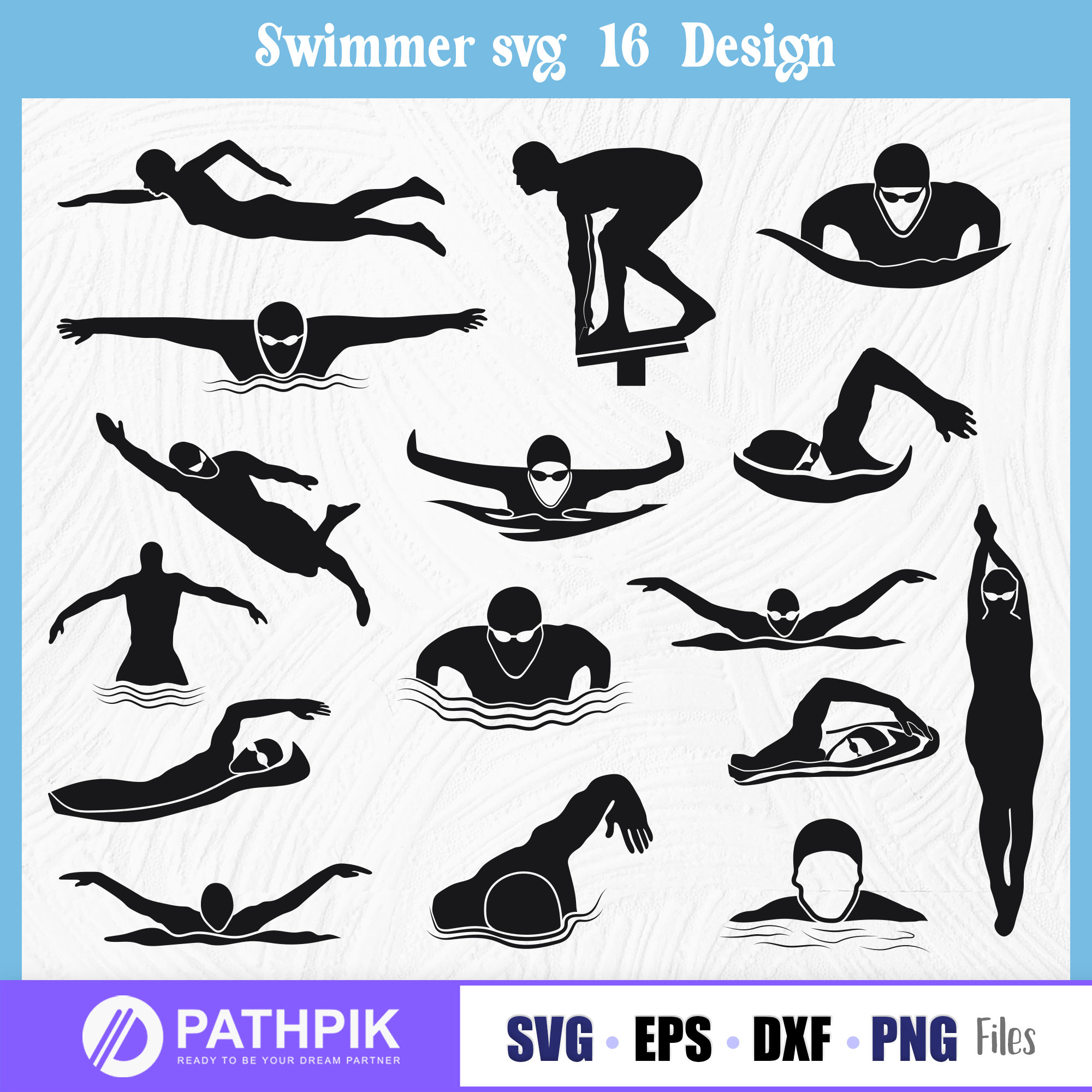 Swimmer Svg, Swimming Svg, Swimmer Clipart, Swimmer Design, Swimmer ...