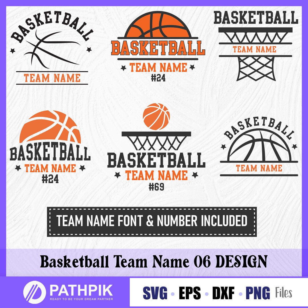 Basketball Team Name SVG, Custom Logo Cut Files - Etsy
