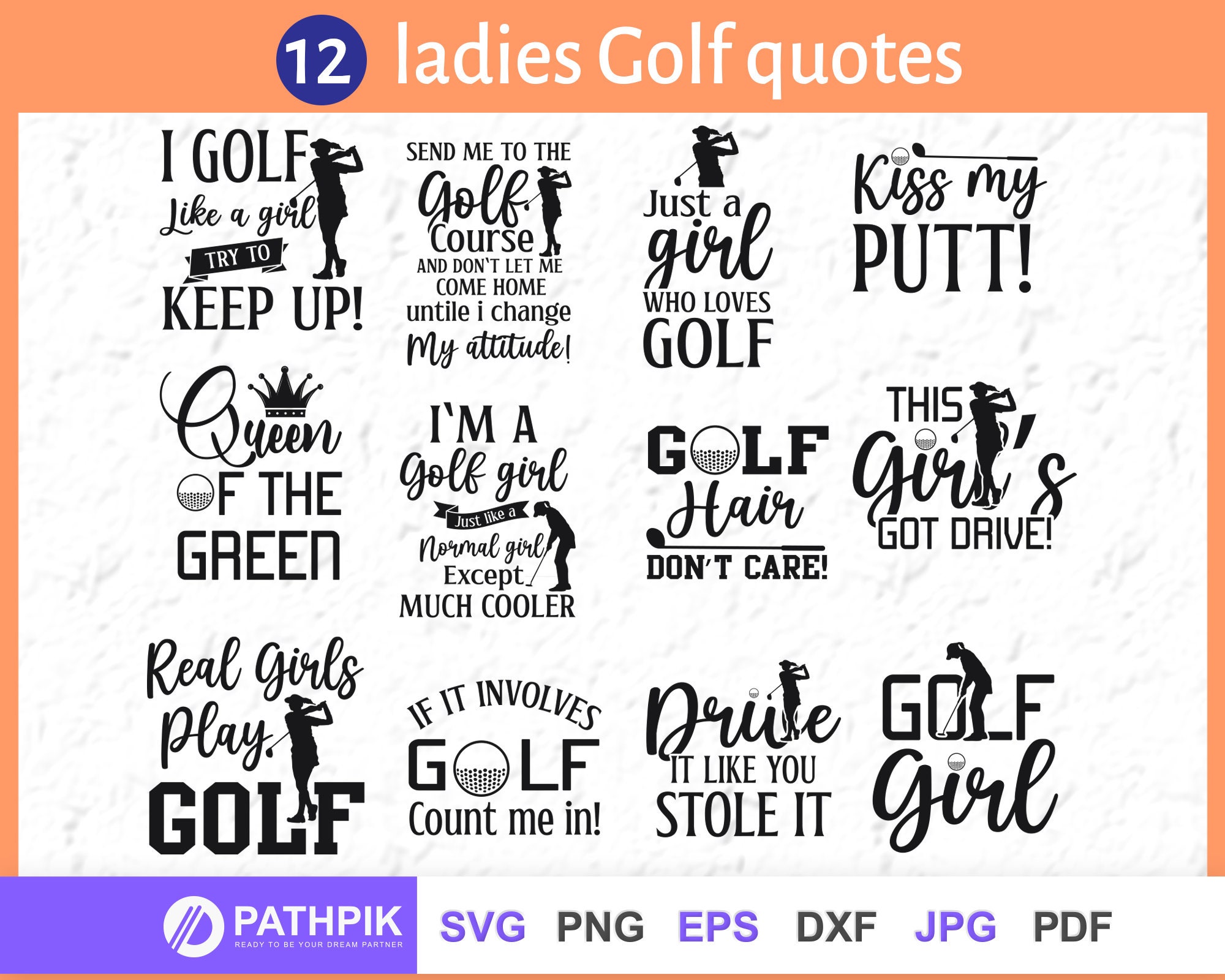 Golf Girl Svg, Golf Like a Girl, Golf SVG, Ladies Golf Design Svg, Golf ...