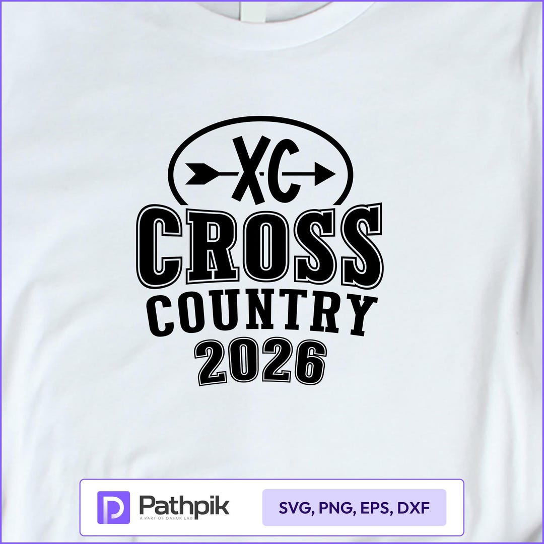 Cross Country 2026 SVG, Bold XC Arrow Design for Cricut Shirts, Senior ...