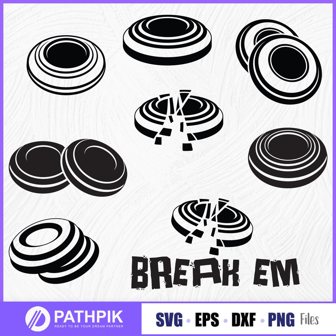 Clay Target SVG Design, Trapshooting SVG, Skeet Shooting SVG, Break Em ...