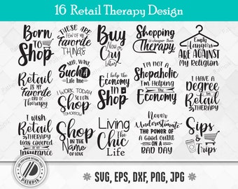 Retail Therapy Svg - Etsy