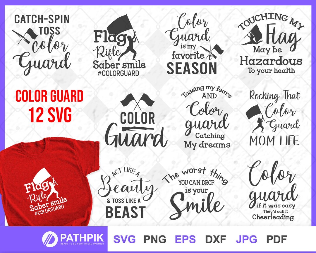 Color Guard SVG Design and Cut Files for Crafters - Etsy