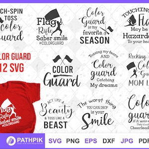 Color Guard SVG Design and Cut Files for Crafters - Etsy