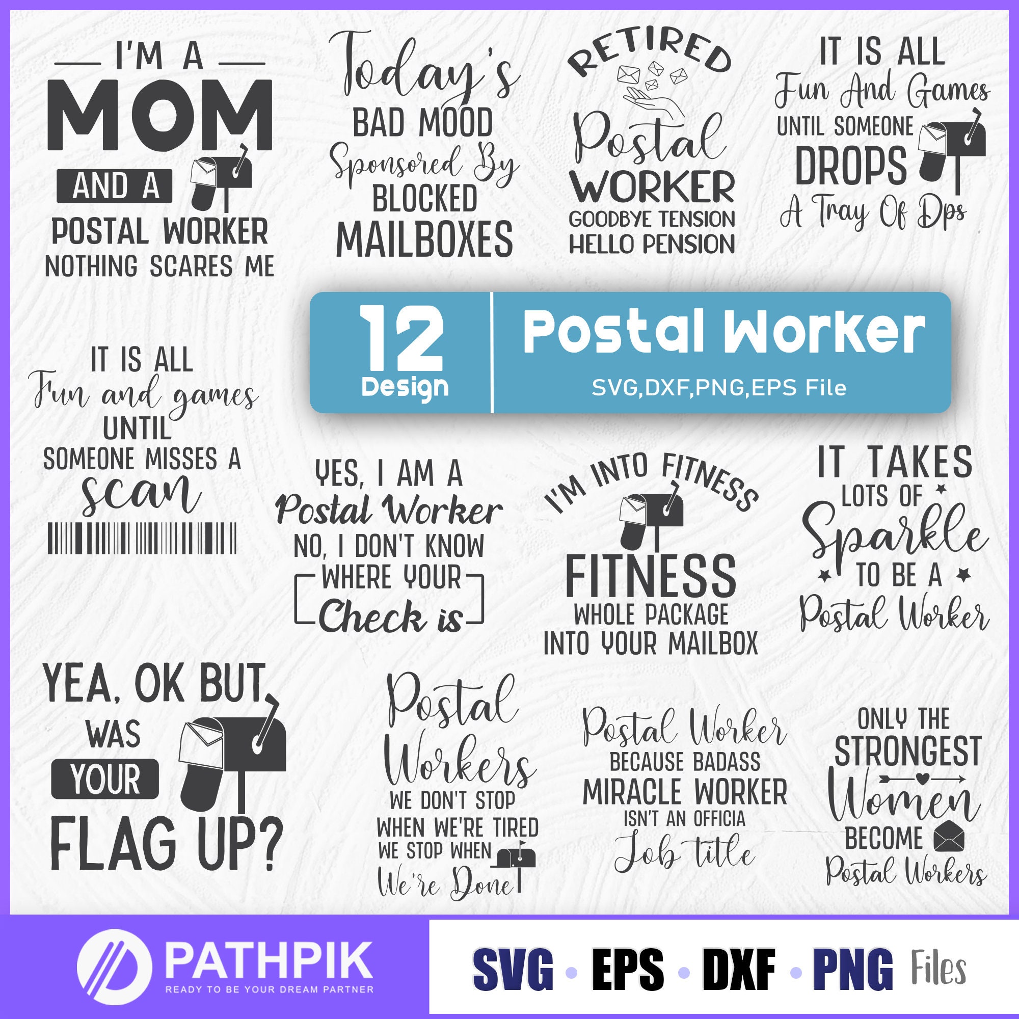 Postal Worker Svgtshirt Design Bundle Post Office Svg Postman Svg Post ...