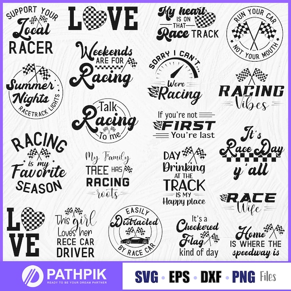 Car Racing Svg - Etsy
