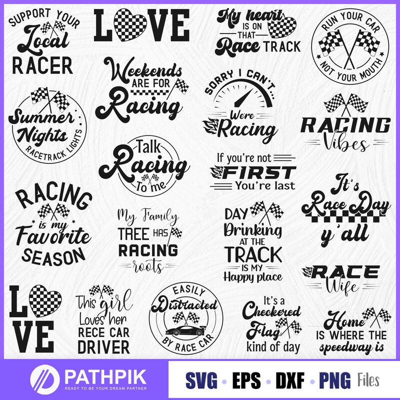 Car Racing Svg - Etsy