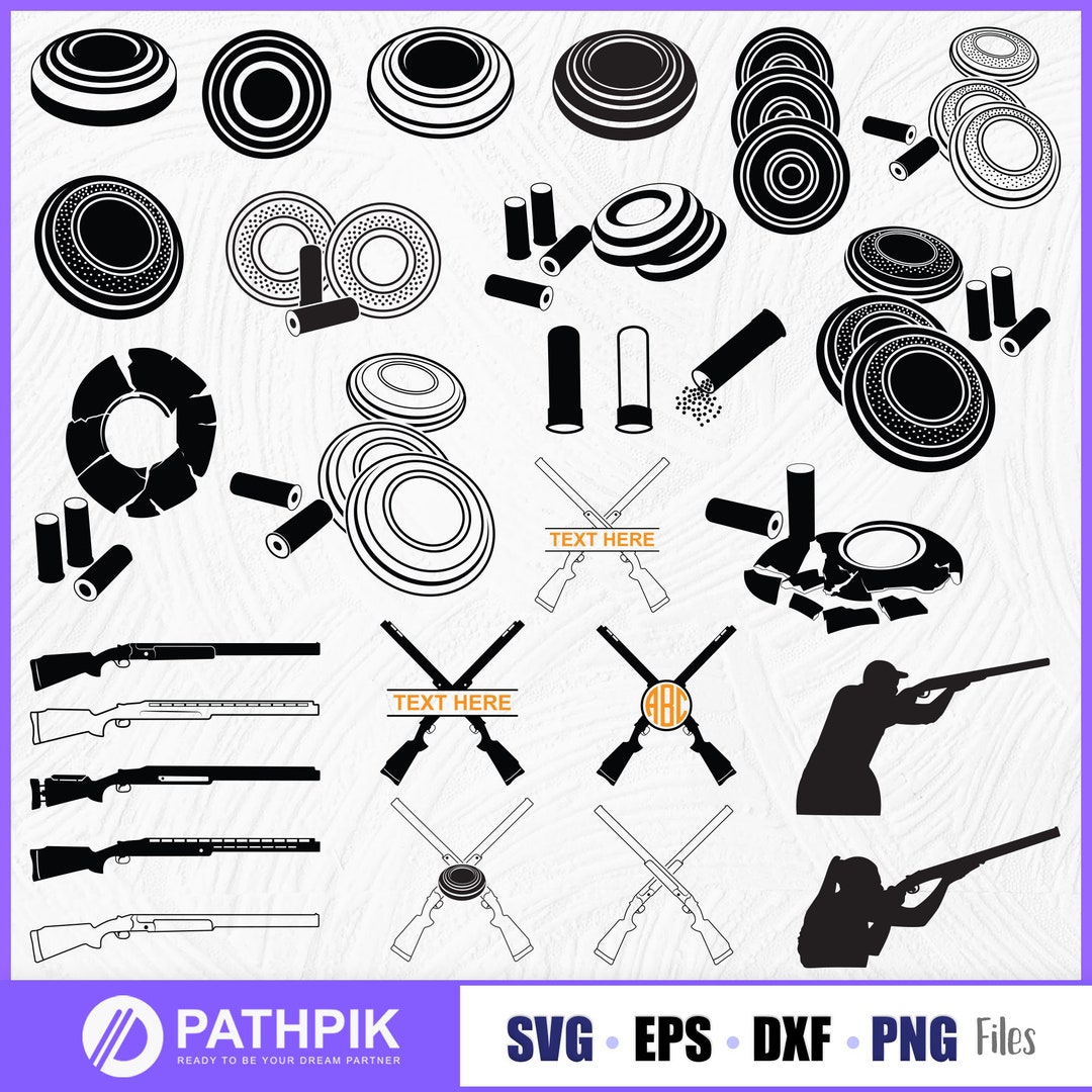 Clay Pigeon Trap Shooting Svg, Clay Target SVG, Trapshooting, Clay ...