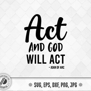 Joan of Arc SVG, Religious SVG Cut Files for Your Crafting Work - Etsy