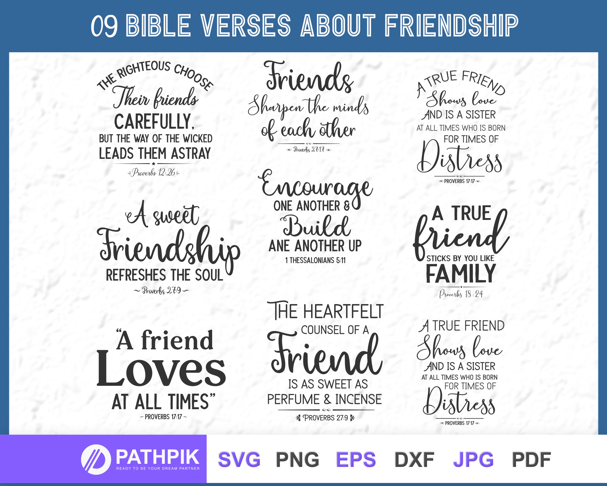 Bible Verses About Friendship, Bible Verse SVG, Friendship Svg ...