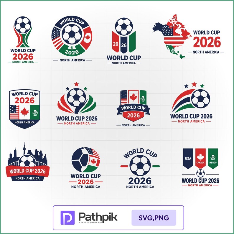 World Cup 2026 SVG Bundle Soccer USA Canada Mexico Cricut Files - Etsy