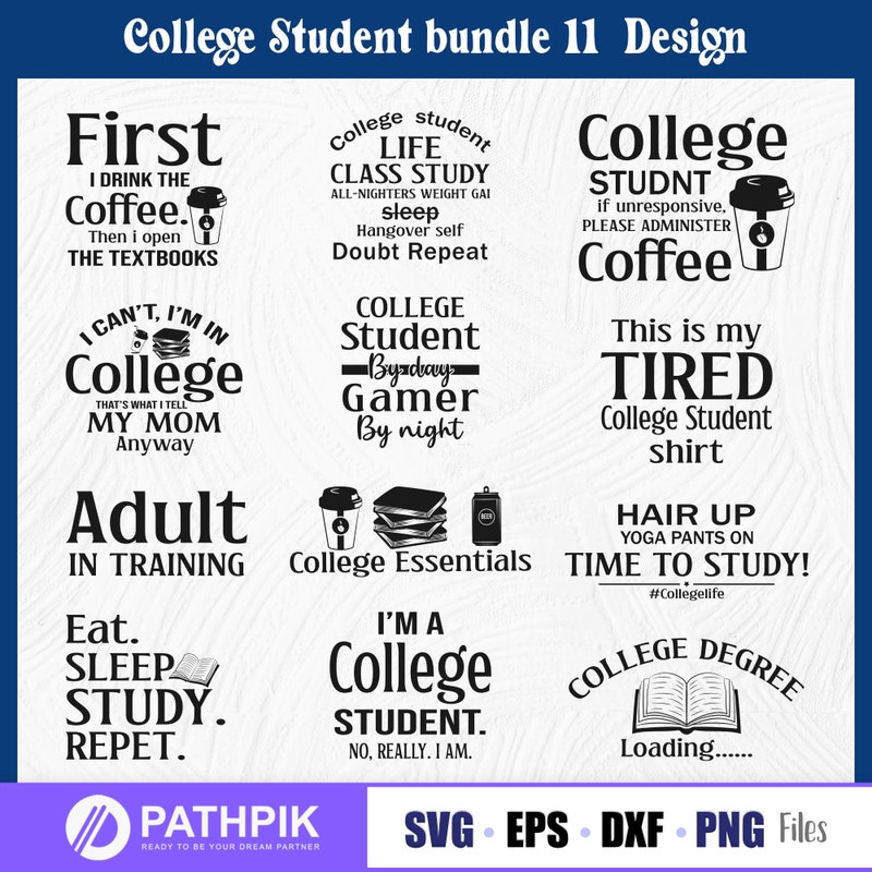 College Svg - Etsy