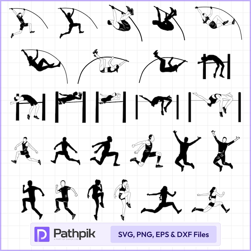 High Jump Svg - Etsy