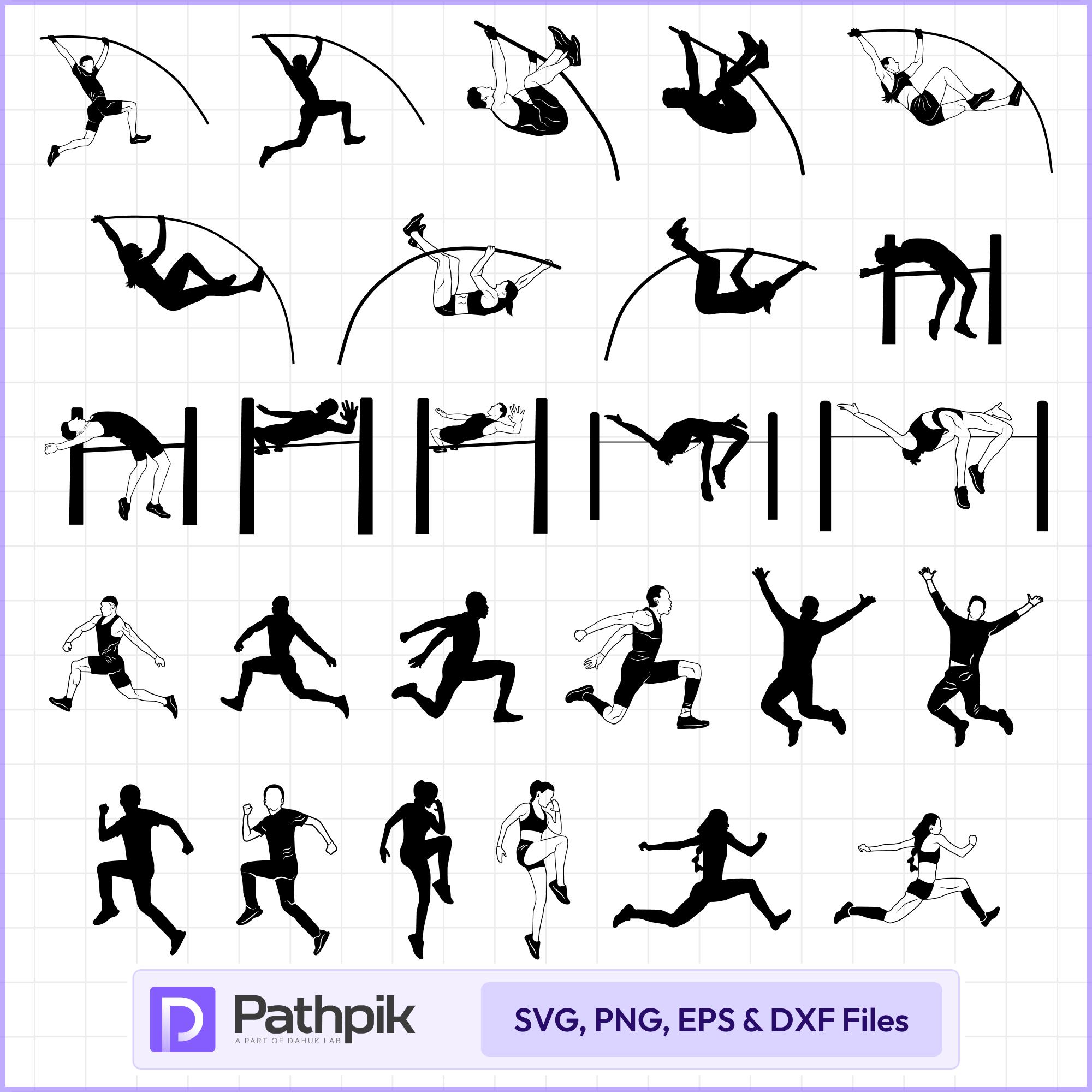 High Jump Clipart Black And White