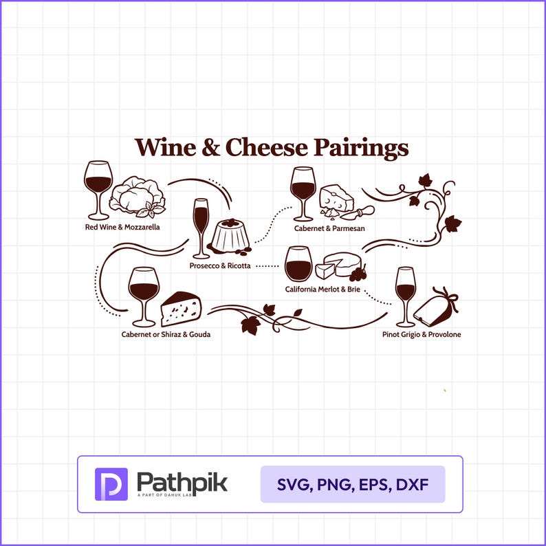 Wine and Cheese Pairing Board SVG – Engraved Cut File for Glowforge ...