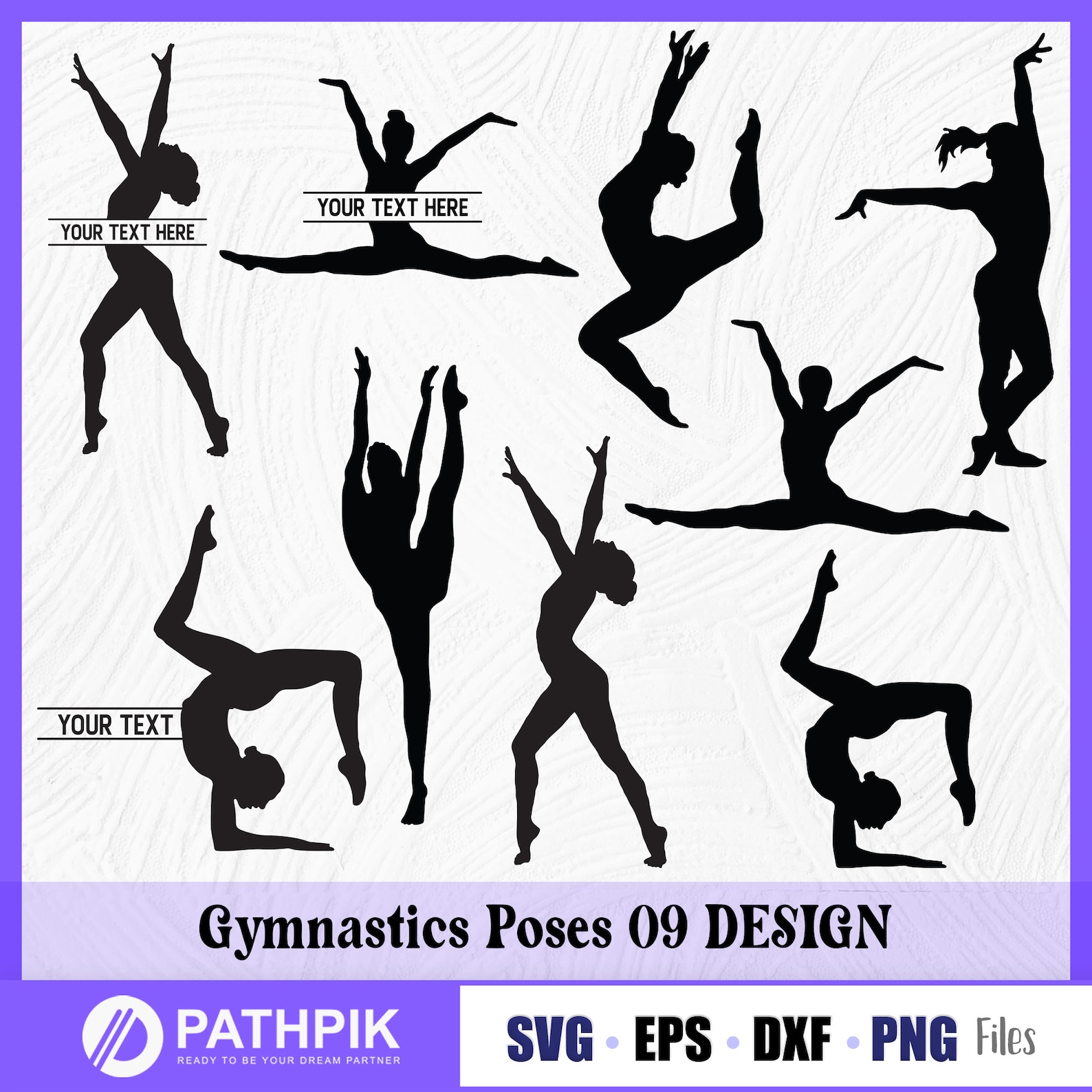 Gymnastics Poses Svg Silhouette Gymnastics Poses Split - Etsy