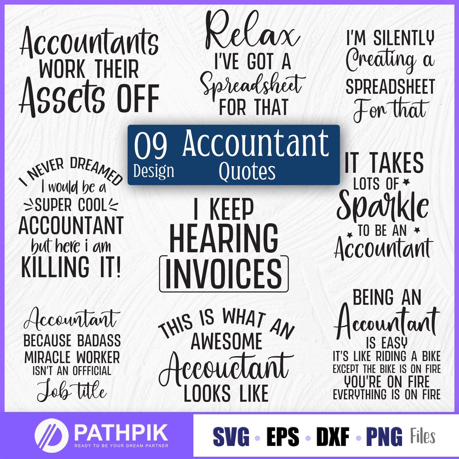 Accountant Quotes Svg Desogn, Accountant Bundle Svg, Accountant Gift ...