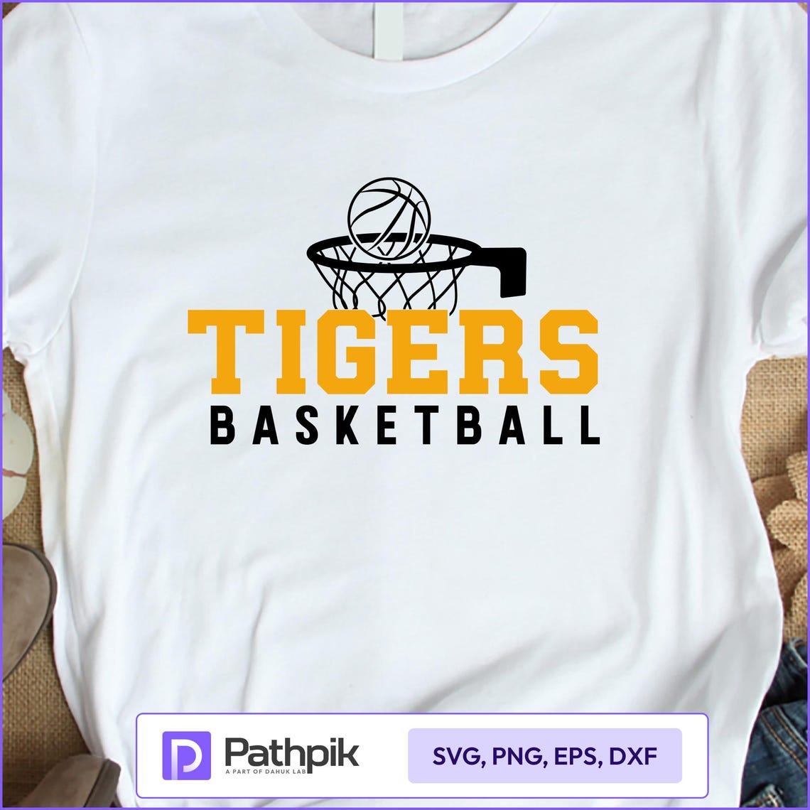 Tigers Basketball SVG Bundle – Mascot Logos With Hoops, Nets & Varsity ...