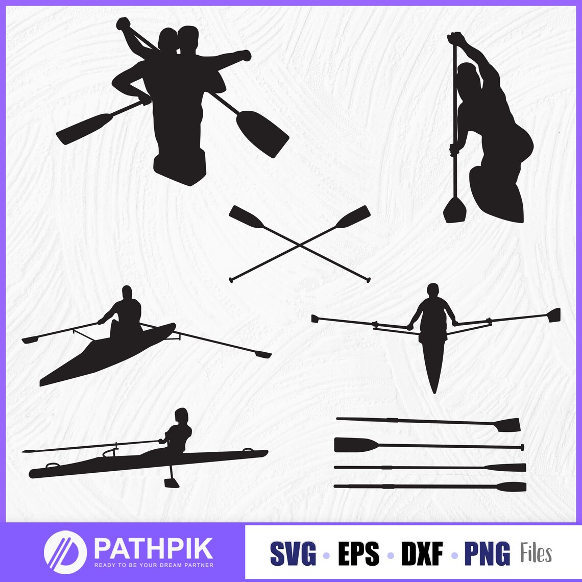 Rowing Silhouette 21 Design, Rowing SVG, Kayak SVG, Summertime SVG ...