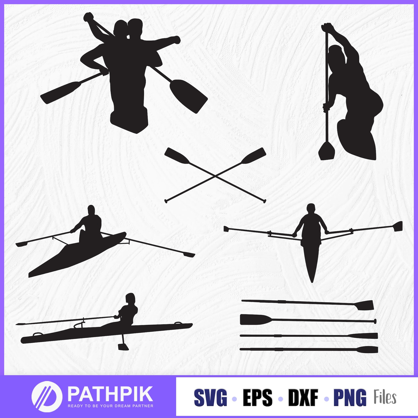 Rowing Silhouette 21 Design, Rowing SVG, Kayak SVG, Summertime SVG ...