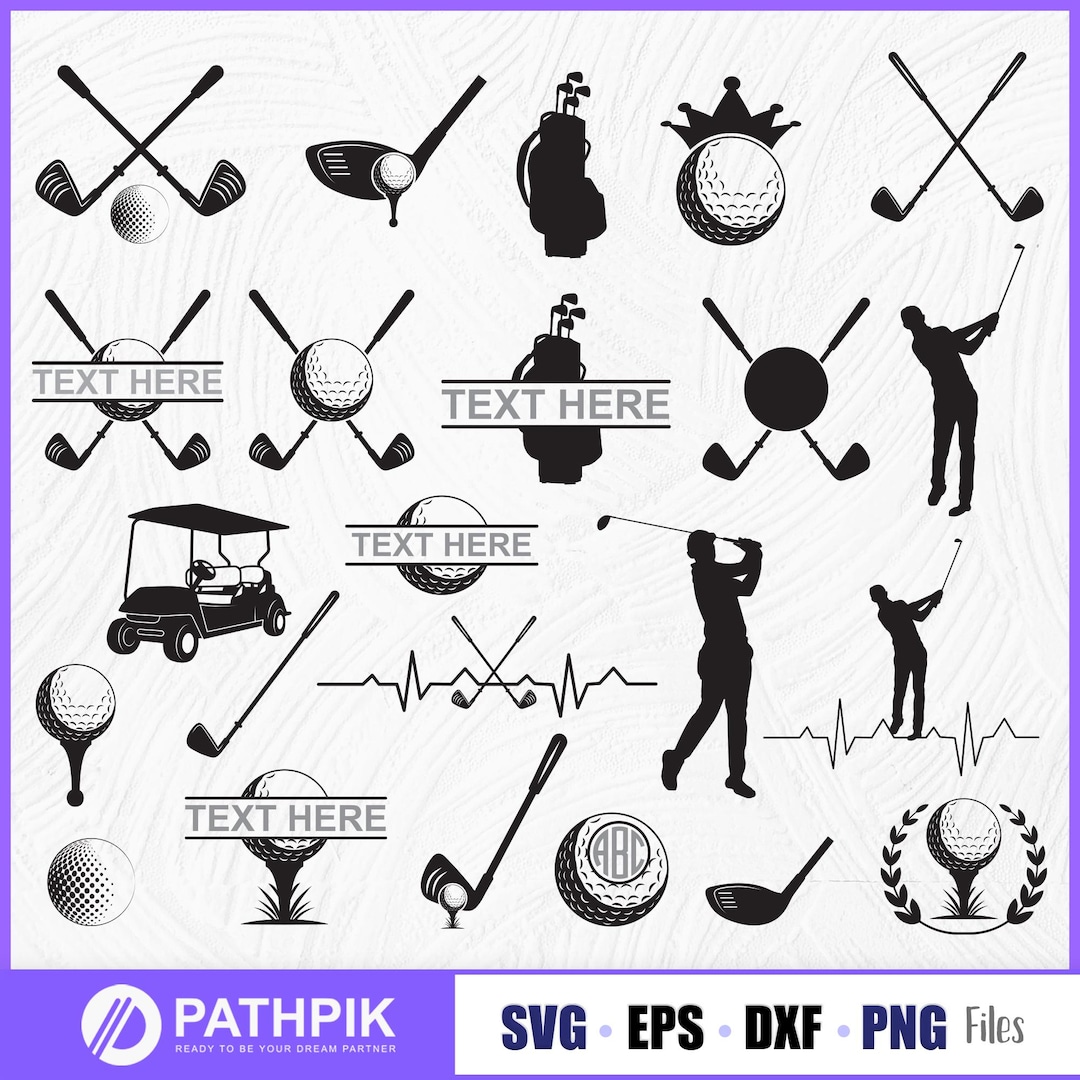 Golf Svg 23 Design, Golf Monogram, Split Monogram SVG, Golf Name Frame ...