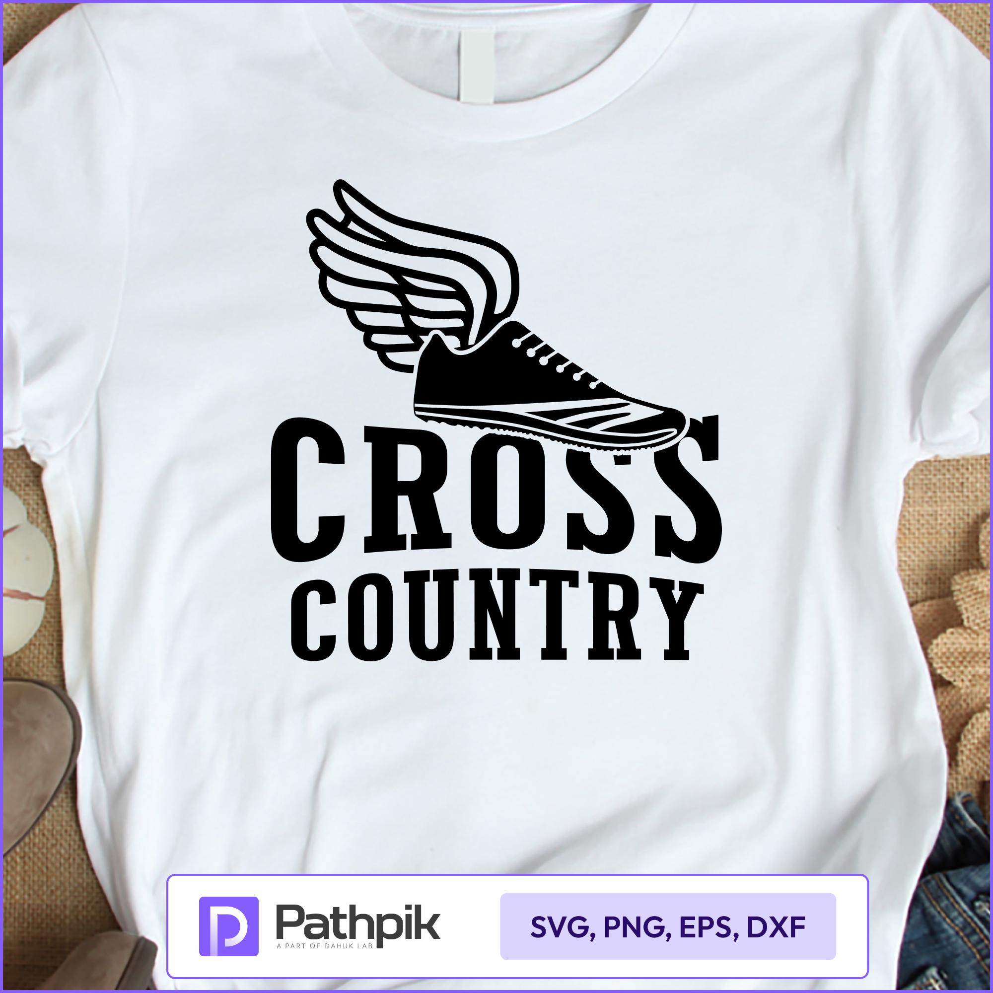 Cross Country SVG Bundle, XC Winged Shoe & Arrow Designs, Running Team ...