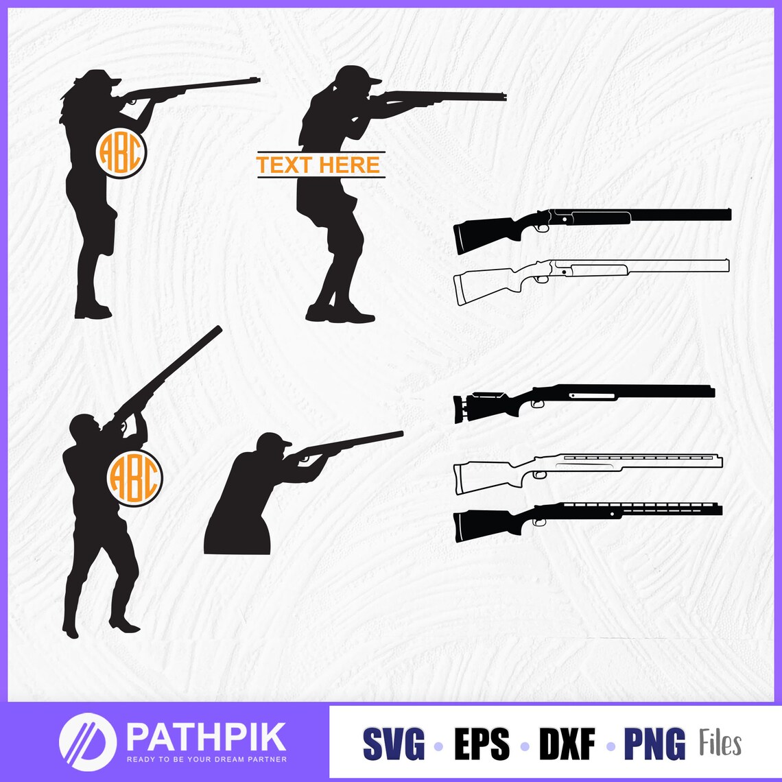 Skeet Shooter Svg, Shooting Silhouette, Hunting & Shooting SVG ...