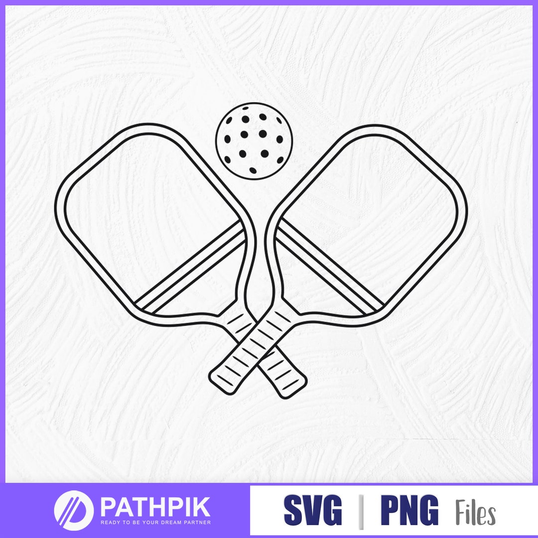 Pickleball Paddles Svg, Pickleball Clipart, Pickleball Silhouette ...