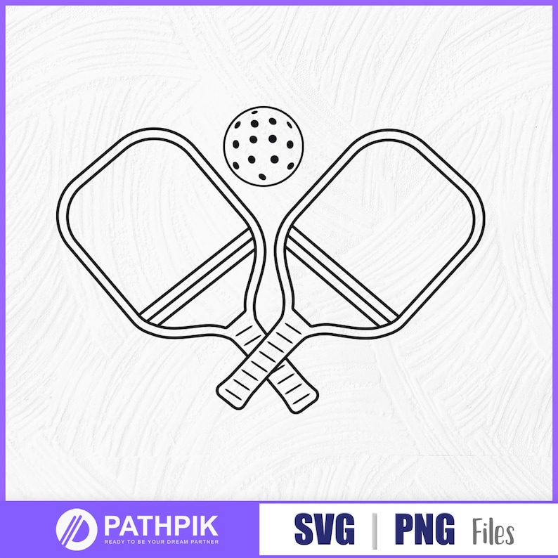 Pickleball Paddles Svg, Pickleball Clipart, Pickleball Silhouette ...