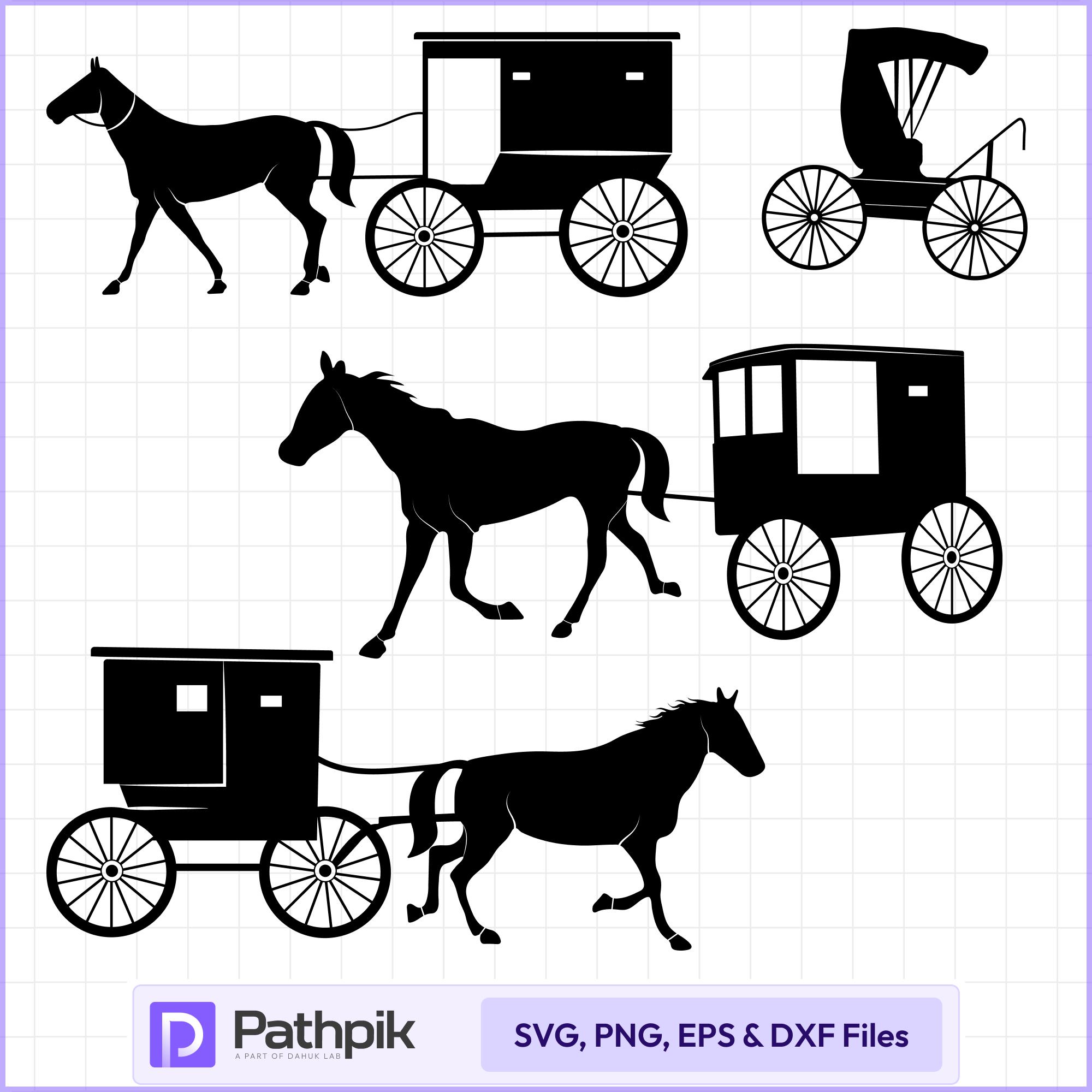 Amish Buggy SVG PNG Cut File, Amish SVG File, Amish Horse Buggy Svg ...