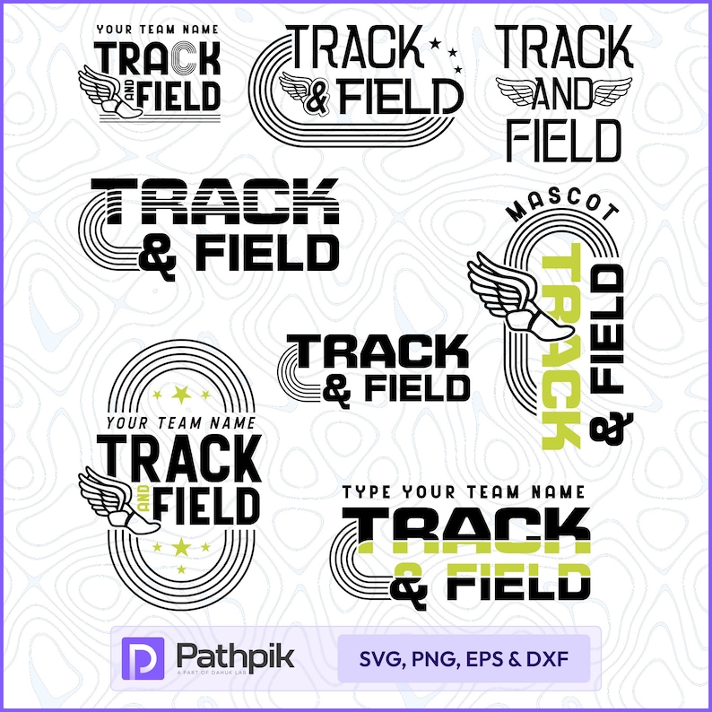 Track and Field SVG, Team Mascot Logo Runner School Mascot Track and ...